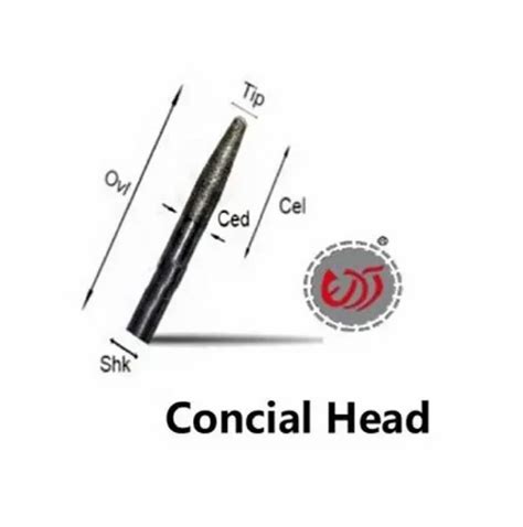 30 Mm 2 Ufz6 3 Conical Head Tapper Diamond Cnc Engraving Tools For
