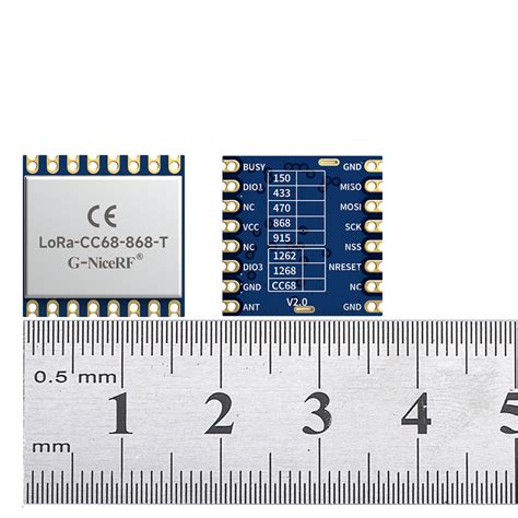 Lora Cc68 868 T Ce Red Certified Llcc68 Lora Wireless Transceiver Module With Tcxo Esd Protection