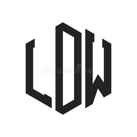 Ldw Logo Design Initial Letter Ldw Monogram Logo Using Hexagon Shape Stock Illustration