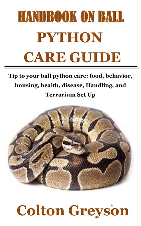 Handbook On Ball Python Care Guide Tip To Your Ball Python Care Food