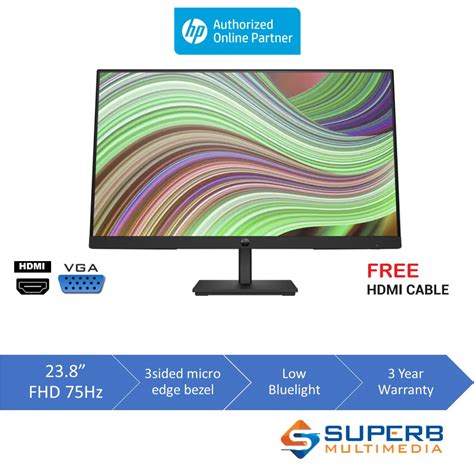 Hp V V G Fhd Monitor Inch Vga Or Hdmi Available Shopee Malaysia