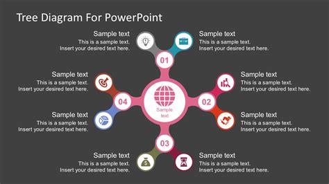 Free Tree Nodes Diagram Powerpoint Template