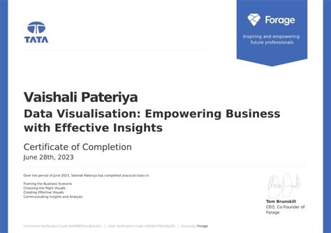 Vaishali Pateriya On Linkedin Tata Forage Experience Data