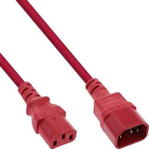Inline Iec C13 Iec C14 Iec C13 Iec C14 Cable 1m Κόκκινο Skroutz Gr