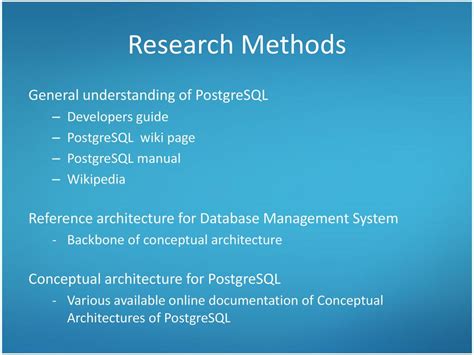 Conceptual Architecture Of Postgresql Ppt Download