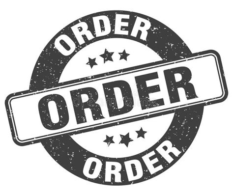 Order Stamp Order Label Round Grunge Sign Stock Vector Illustration