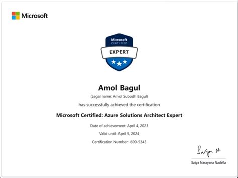 Amol Bagul On Linkedin Microsoft Azure Architect Certification Expert Betterlatethannever