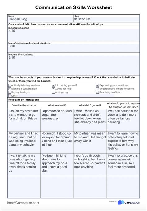 Free Communication Model Worksheet Download Free Communication Model