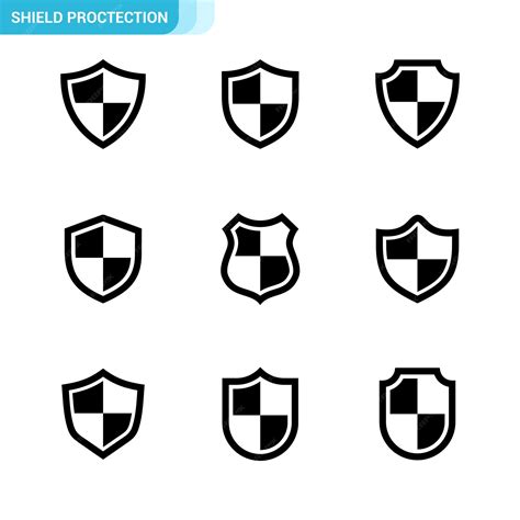Collection Of Shield Icons Defense Prevention Protection Editable And