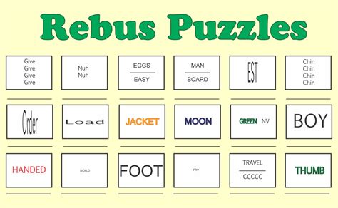 Rebus Puzzles With Answers Free PDF Printables Printablee