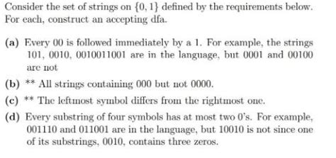 Consider The Set Of Strings On 01 Defined By The