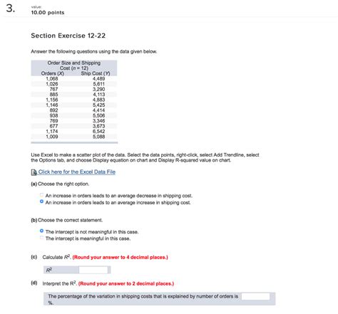 Solved Value 1000 Points Section Exercise 12 22 Answer The