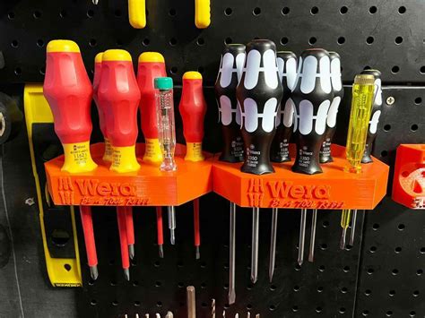 Free 3d File Wera Screwdriver Set Holder For Pegboard・3d Printing Template To Download・cults
