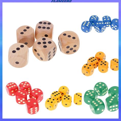 5 Pack D6 Sided 30mm Wooden Dice Cubes Accessories For Dnd Dd Mtg Rpg