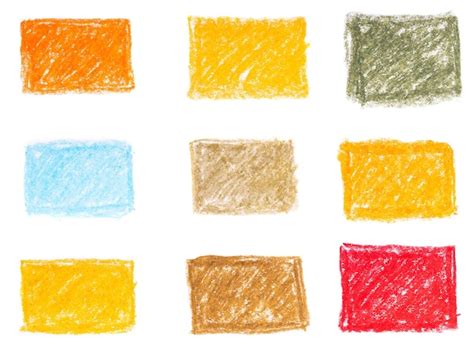 Premium Photo Multicolored Rectangles Drawn With Oil Pencils Isolated On A White Background