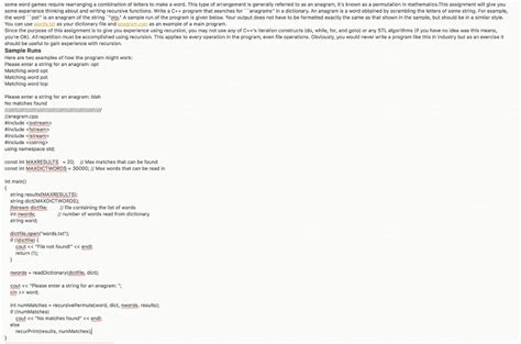Solved Some Word Games Require Rearranging A Combination Of