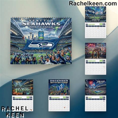 Seattle Seahawks Victory Is Ours Go Hawks 2026 Wall Calendar Rachelkeen