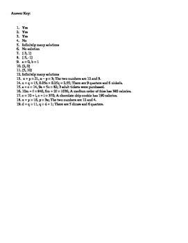Systems Of Equations Review By In The Middle With Math TpT