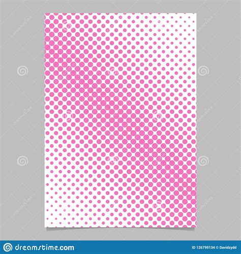 Halftone Circle Pattern Background Brochure Template With Diagonal Dots Stock Vector