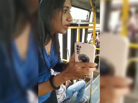 Watch Video Woman Argues With Bmtc Bus Conductor When Asked For Id To