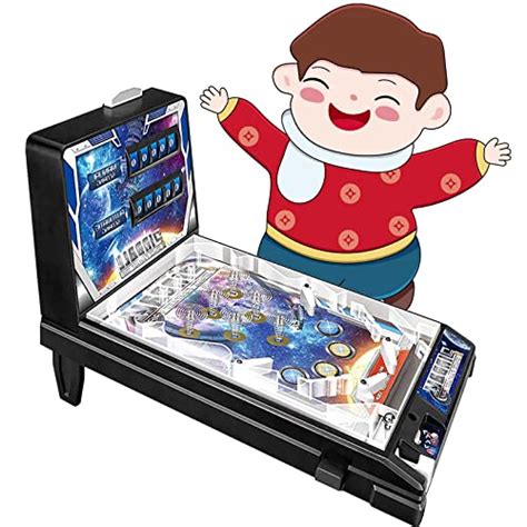 Edvena 어린이 핀볼 장난감 미니 데스크탑 전자 핀볼 기계 높은 점수 기록 핀볼 게임 및 재설정 음악 및 사운드의 다양한 흥미로운 규칙