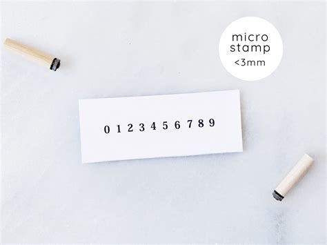 Micro Tiny Numbers Rubber Stamp Set Serif Papergramshop