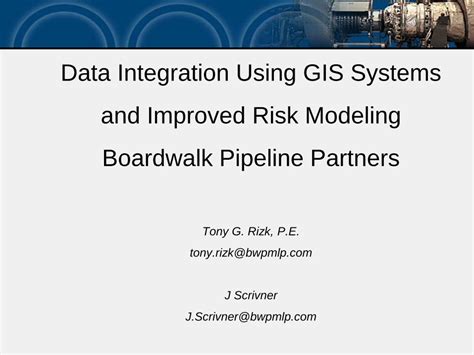 Pdf Data Integration Using Gis Systems And Improved Risk · Data