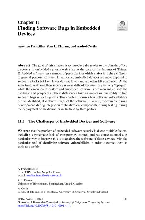 PDF Finding Software Bugs In Embedded Devices