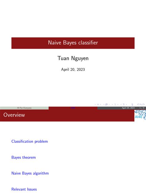 naive bayes pdf statistical classification theoretical computer