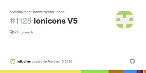 Ionicons V5 · Issue 1128 · Obladorreact Native Vector Icons · Github