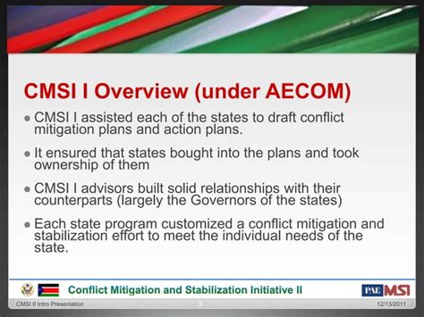 cmsi overview ppt