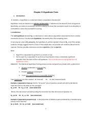 Chapter Hypothesis Tests Pdf Chapter Hypothesis Tests Introduction In Statistics A