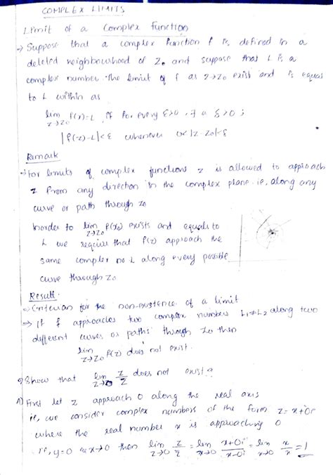 Solution Chap 1 Complex Limits Complex Analysis Studypool