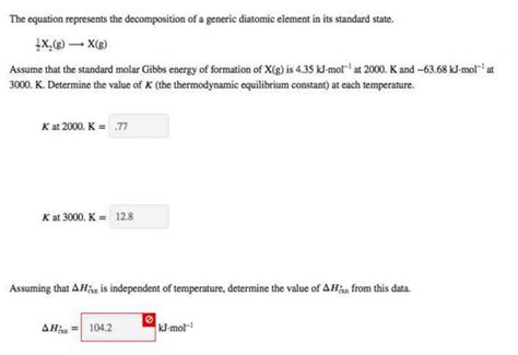 The Equation Represents The Decomposition Of A Generic Diatomic Element