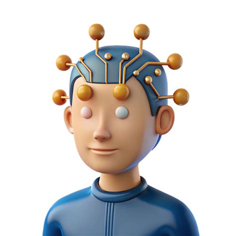 3d Cartoon Boy Neural Network Illustration 56767799 Png
