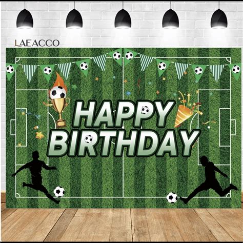 Винил фон за декорация рожден ден футбол 125 х 80 см