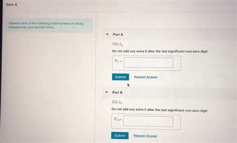 Solved Item 6 Express Each Of The Following Octal Numbers In