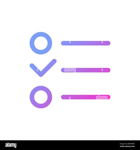 Checklist Pixel Perfect Gradient Linear Ui Icon Stock Vector Image