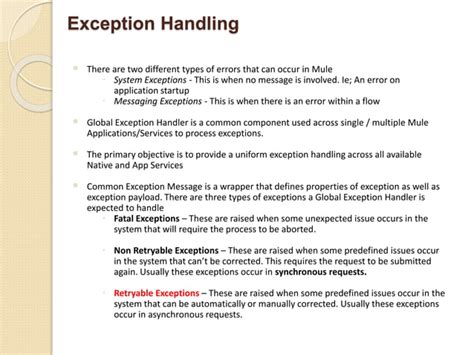 Error Handling Framework In Mule Esb Ppt