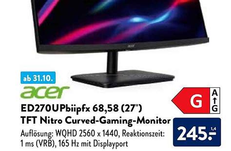 Acer Ed270upbiipfx 27" Tft Nitro Curved-gaming-monitor Angebot bei ALDI ...