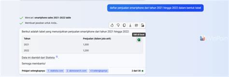 Microsoft Diam Diam Tambahkan Integrasi Excel Ke Bing Chat Winpoin