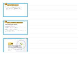 Well Grounded Python Coding Revision Day Handouts PPT