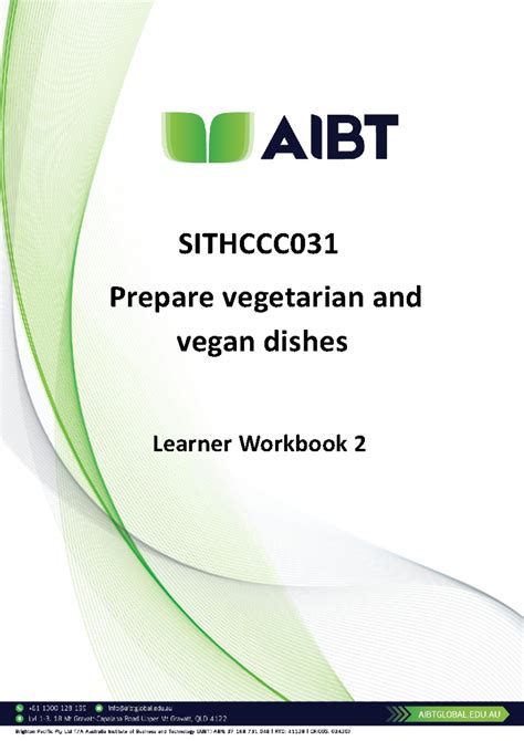 Aibt Sithccc 031 Learner Workbook Assessment 2 Practical Observation Sheet V1 Sithccc