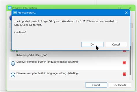 Stm32cubeide V 1181 Will Not Import Projects Stmicroelectronics