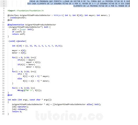POO Arrays Objective C Asignar Mitad Producto De Vector Tutorias Co
