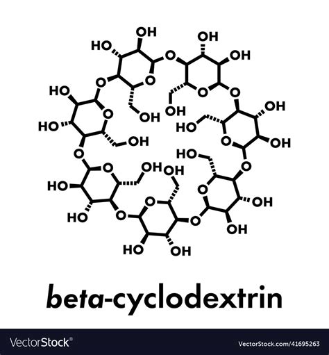 Beta Cyclodextrin Molecule Used Royalty Free Vector Image