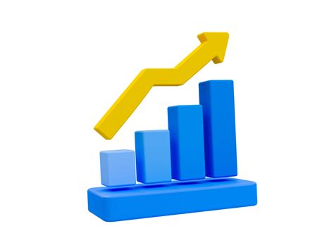 3d Minimal Data Analysis Icon Soaring Finances Strengthening Currency A Bar Graph With An