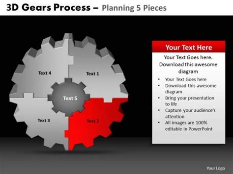 PowerPoint Slide Designs Teamwork Gears Process Ppt Slidelayout