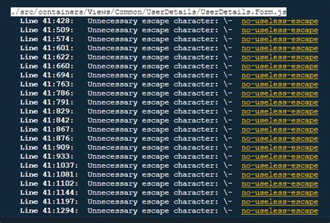 Javascript Unnecessary Escape Character Stack Overflow