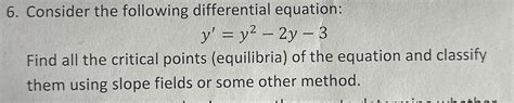 Solved Consider the following differential | Chegg.com